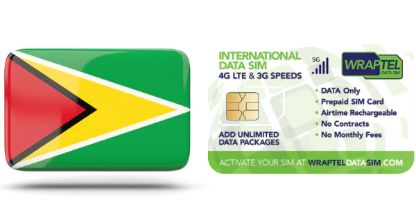 Guyana SIM Card – High-Speed 5G/4G Data for Seamless Travel
